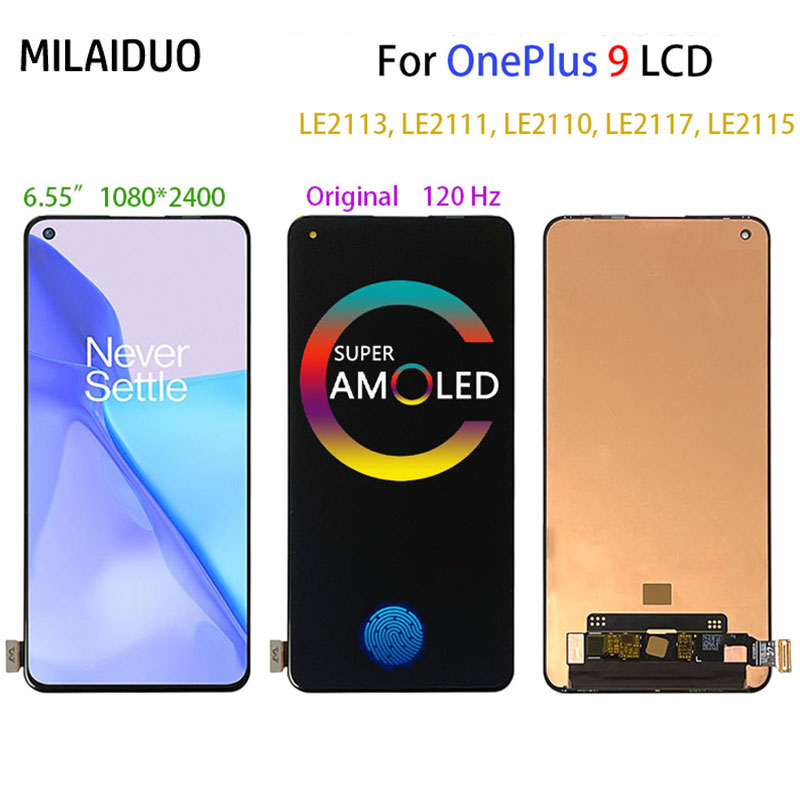 AMOLED Original LCD For OnePlus 9 1+9 LE2113 LE2115 LCD Display with ...