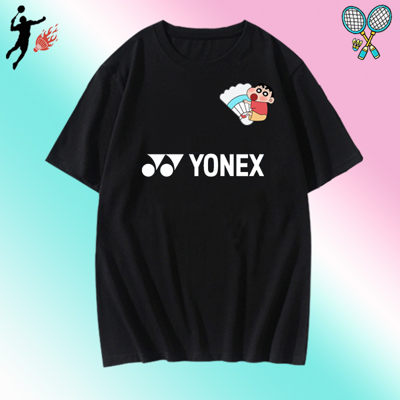 Yonex Badminton T-shirt For Men Women Fast Dry Top Shorts Sleeve Competition Culture Tee ...