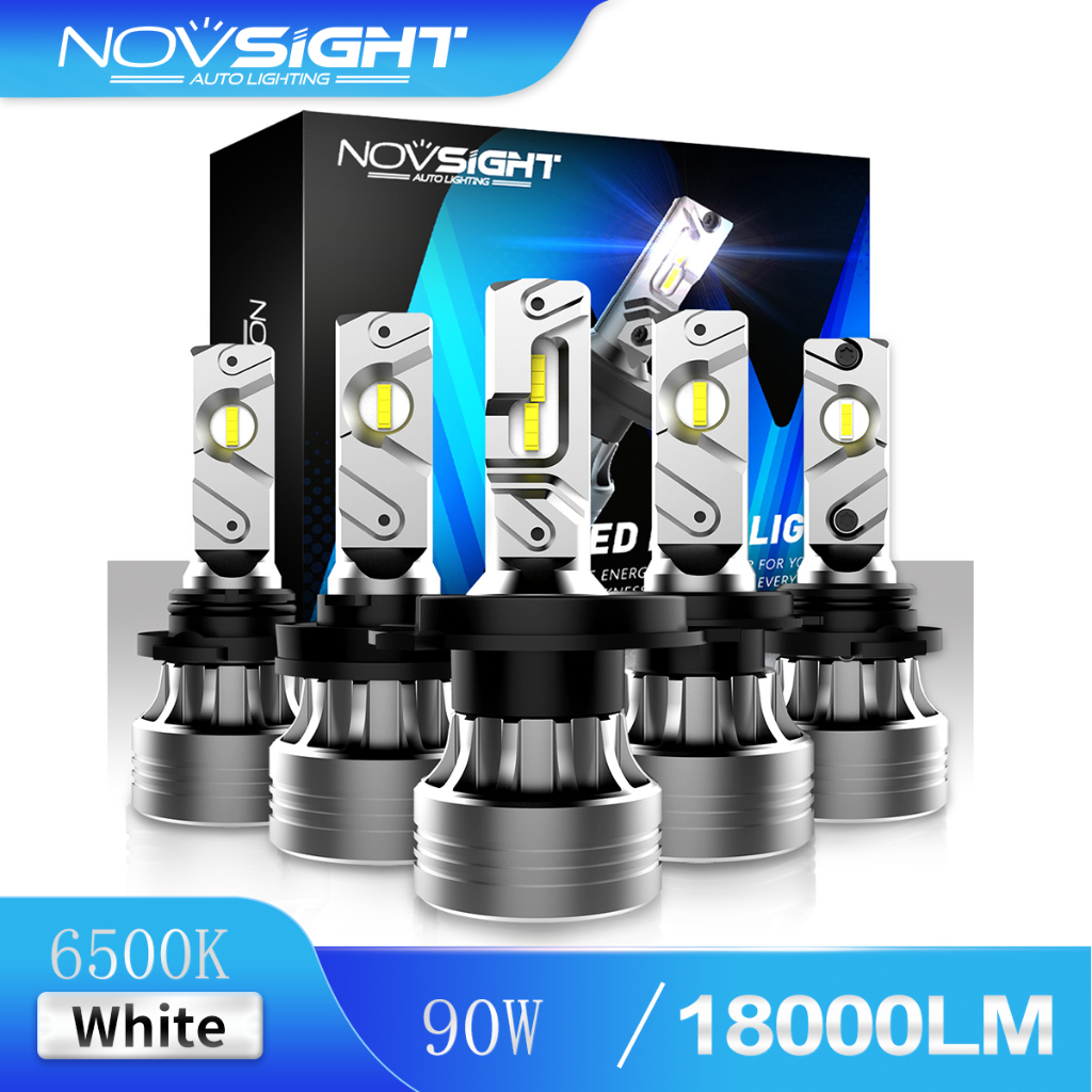 Novsight N55 Car LED Headlight H11 H4 H7 9005 9006 H1 9012 H3 18000LM ...