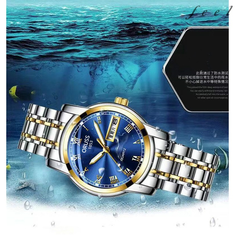 ORUSS Men's Luminous Mechanical Watch Waterproof Business Watch ...