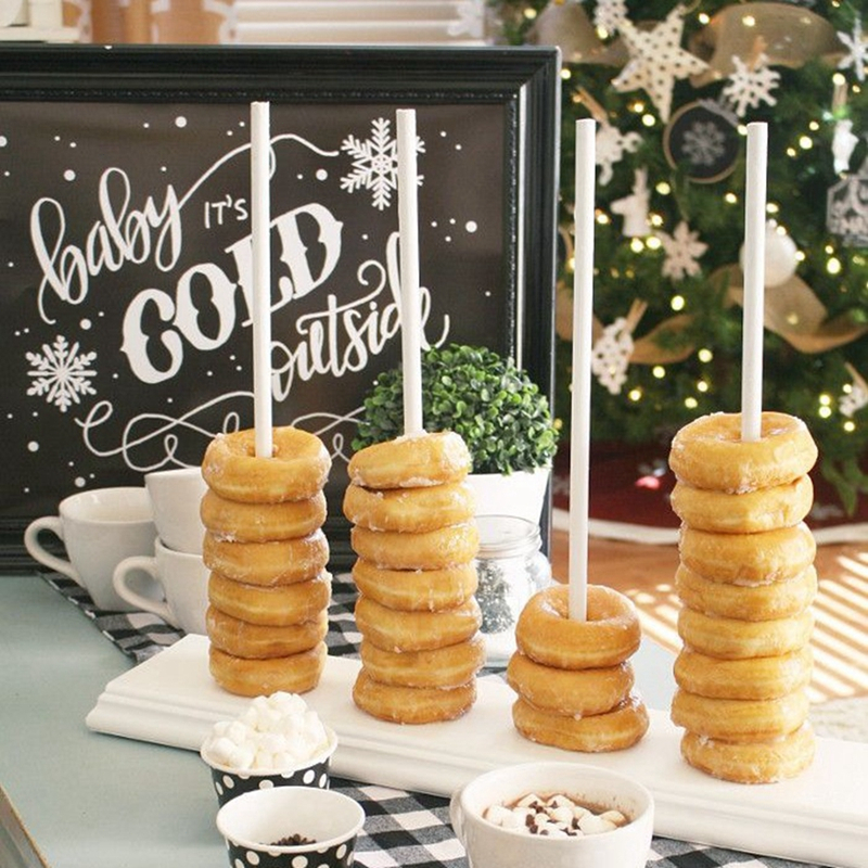 Wayfun Wooden Doughnut Stand Donut Display Holder Birthday Wedding ...