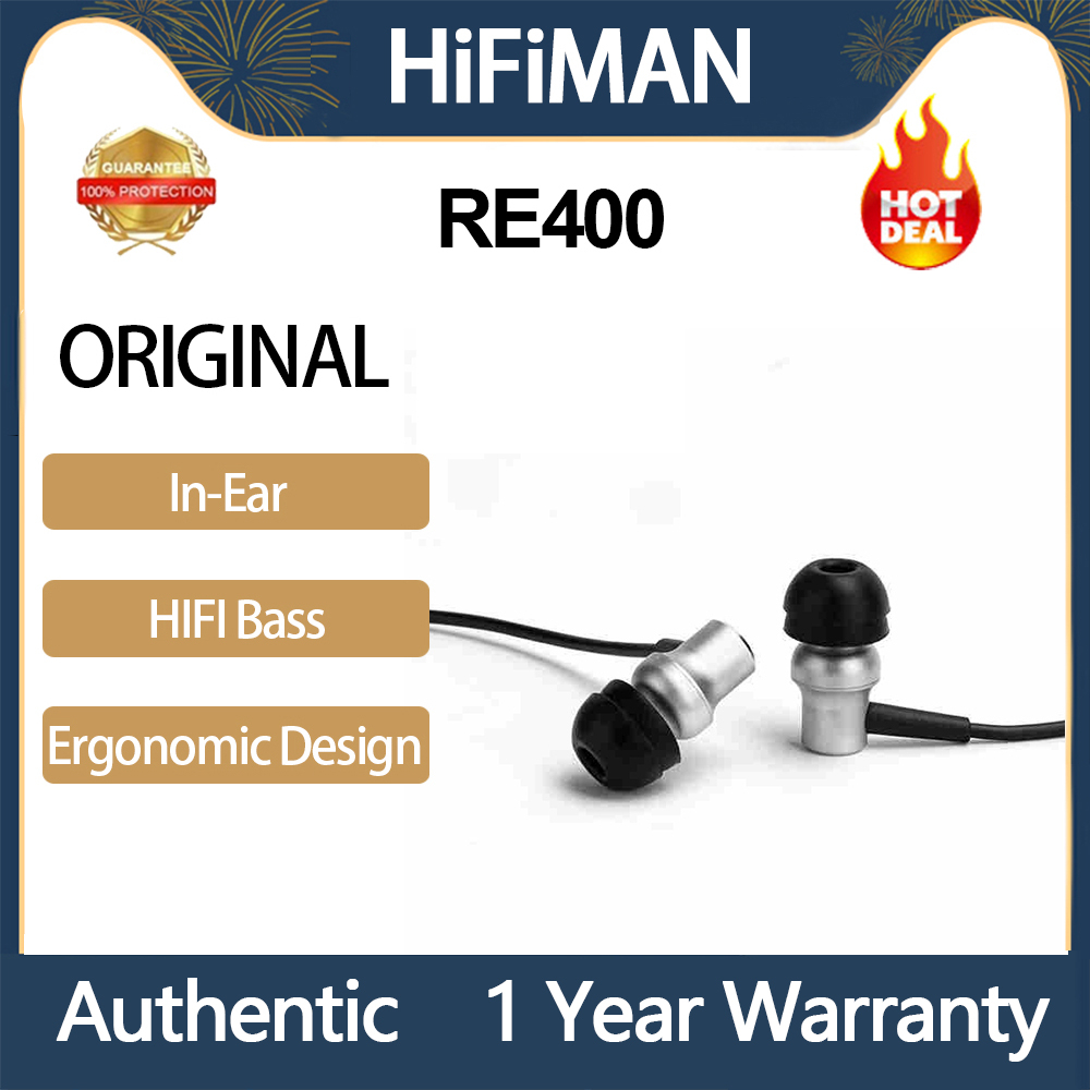 Original HIFIMAN RE400/RE400A Earphone HiFi Bass In-Ear 3.5MM Wired Headset Ergonomic Designed ...
