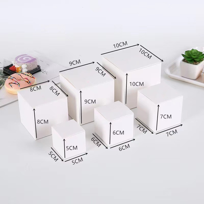 50pcs Square White Packaging Box Gift Box DIY Cosmetics Box Wholesale ...