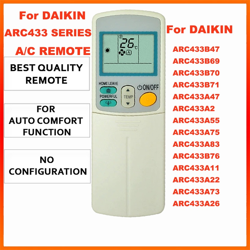New Daikin Aircon Remote Control ARC433 Daikin Air Conditioner Remote ...