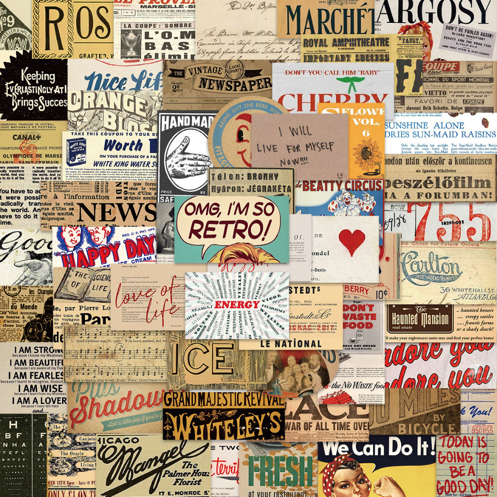 58PCS Classic Retro Poster Graffiti Stickers For Luggage Guitar Helmet ...