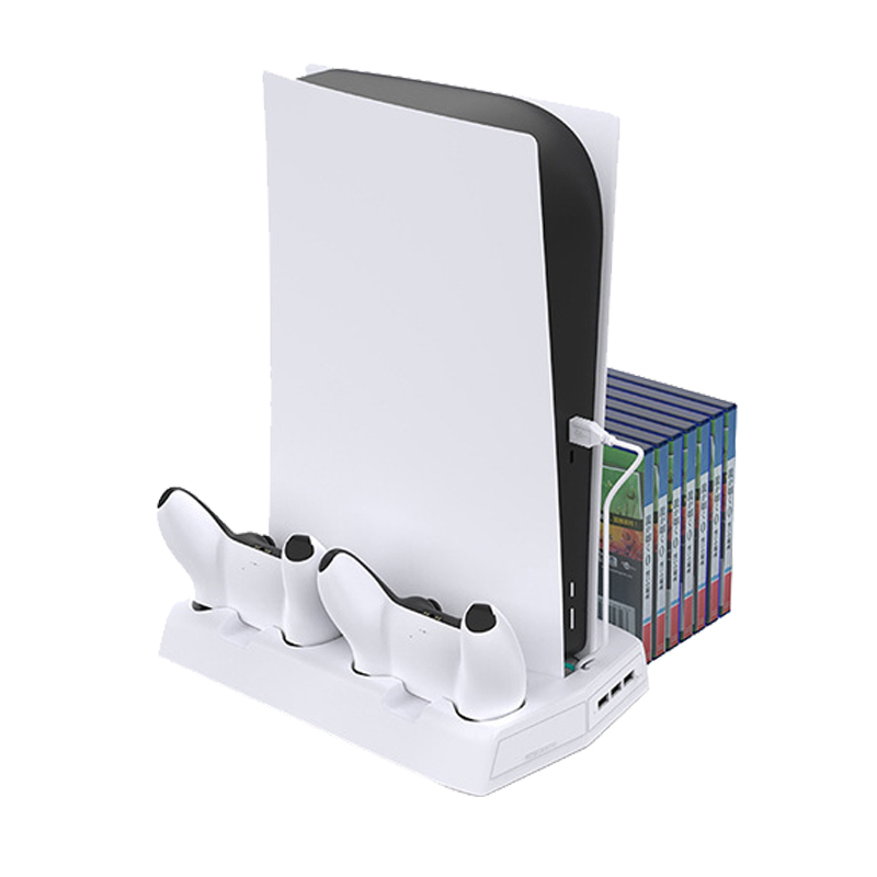 Vertical Cooling Stand with Game Storage Slot for PS5 Disc/Digital ...