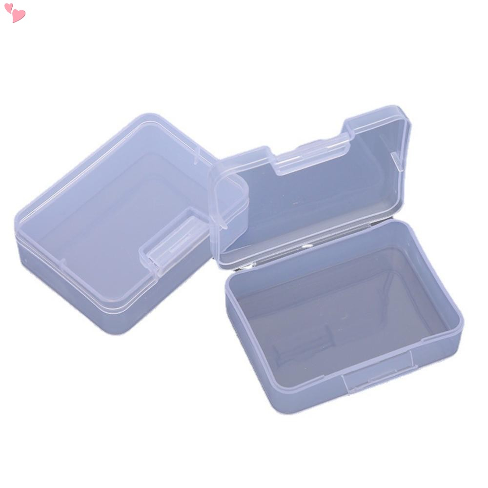 Clear Polypropylene Rectangle Mini Storage Containers Box with Hinged ...
