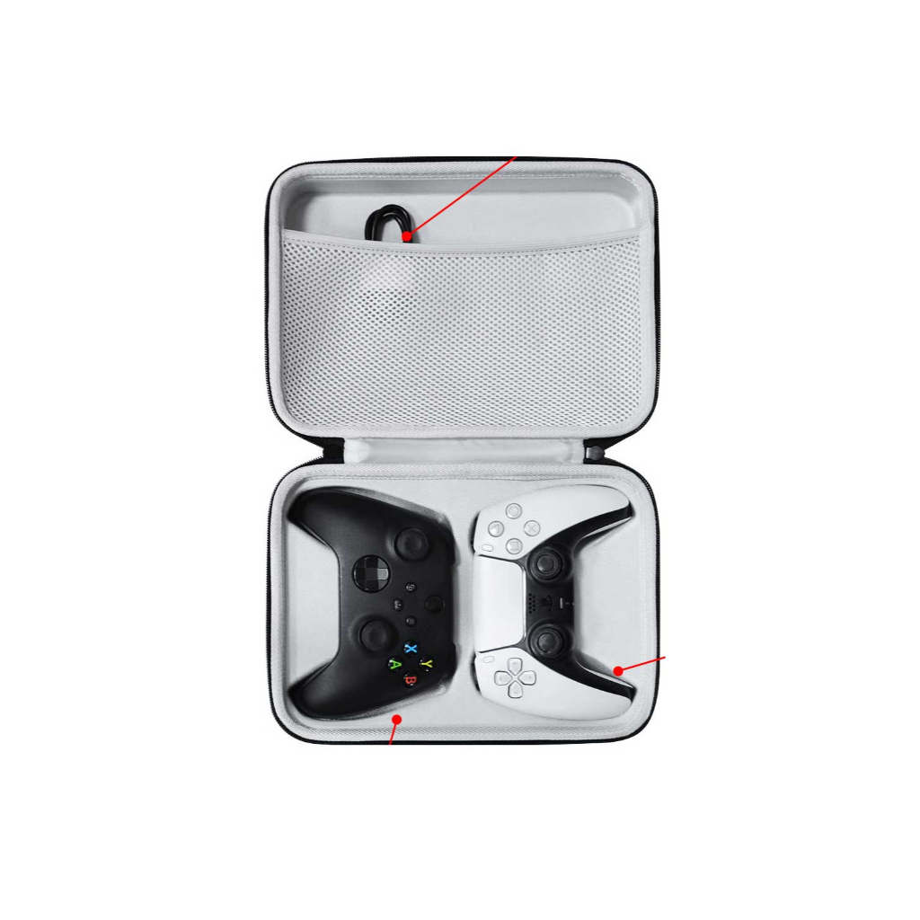 For PS5 Dual Controller Carrying Case EVA Storage Bag for PS5 DualSense ...