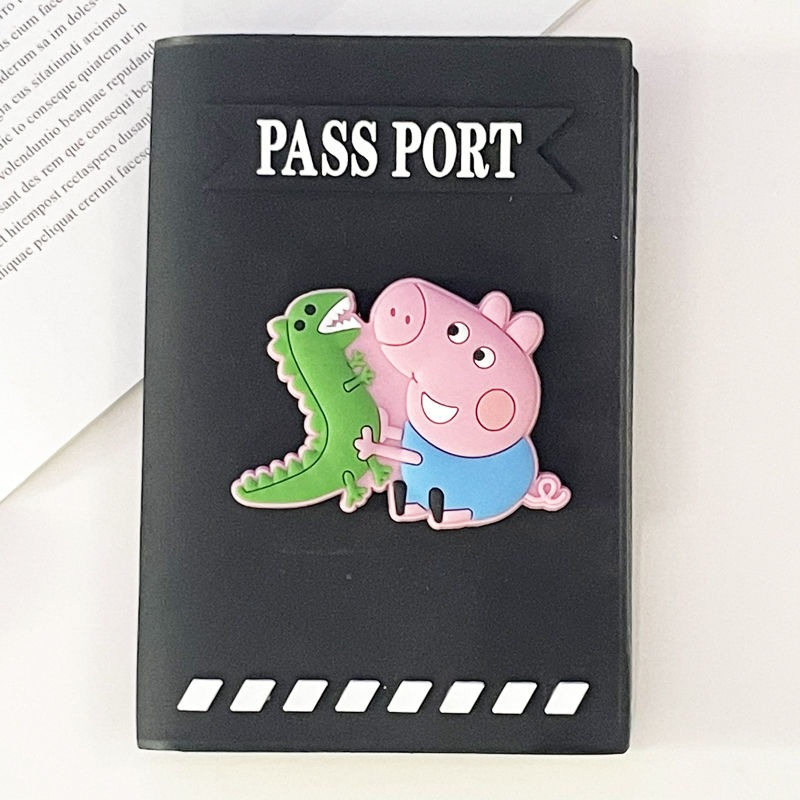 Crayon Shin-Chan Doraemon Piglet Peppa Passport Protective Case Cartoon ...