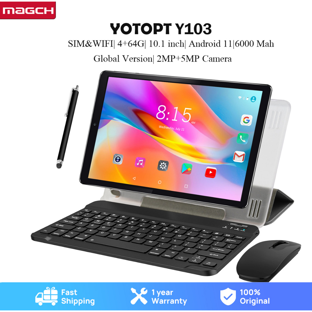 MAGCH-YOTOPT Tablet 10 inch Tablet 4GB+64GB Learning Tablet for Online ...