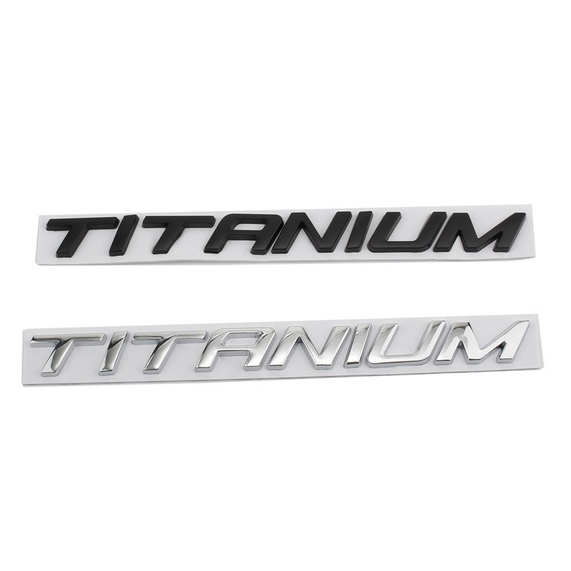 3D Metal TITANIUM V6 S Car Rear Trunk Emblem chrome Badge Sticker ...
