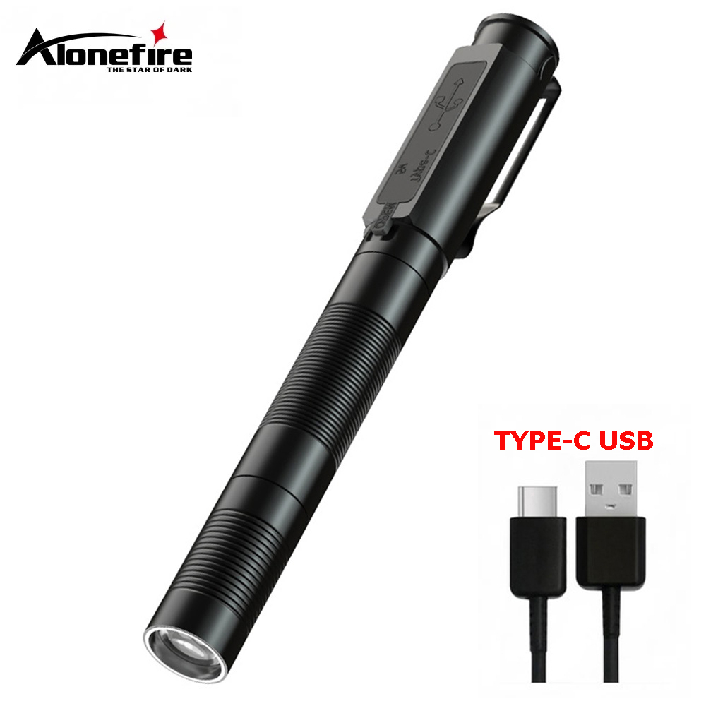 Alonefire P29 Mini Led Flashlight TYPE-C USB Rechargeable Pupil ...