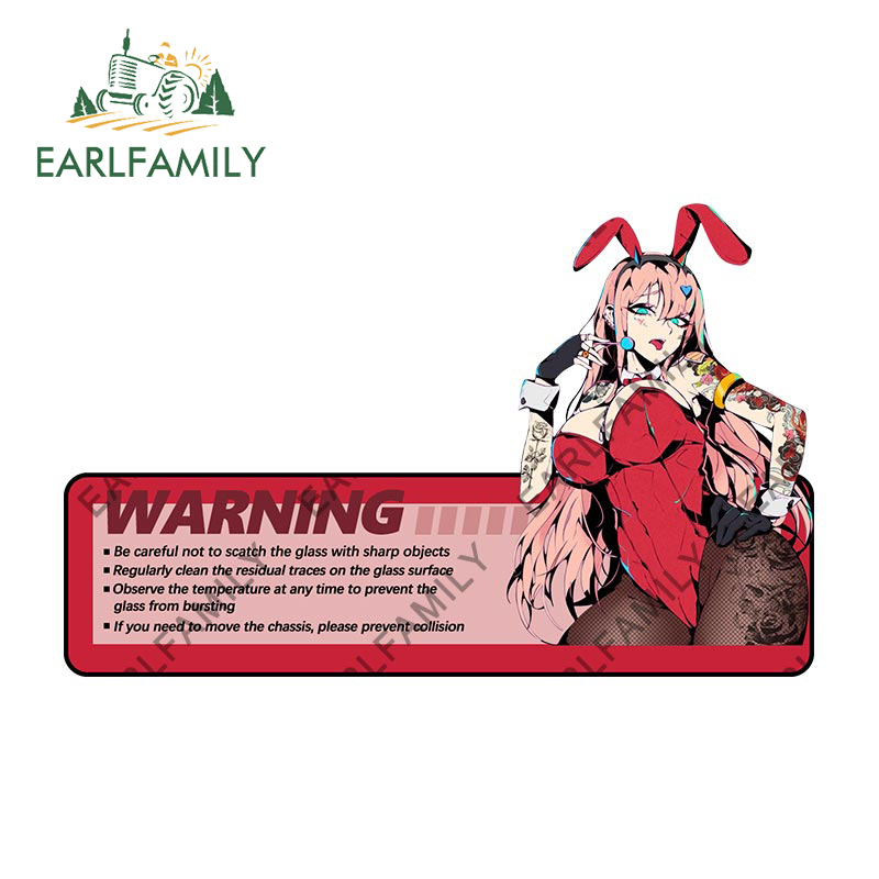 EARLFAMILY Bunny Girl Zero Two Fanart Peeker Car Sticker Darling In The ...