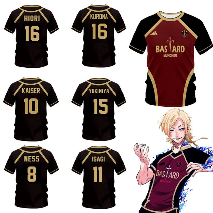 Jersey Futsal & Football Motif VL Replika Blue Lock Anime Bastard ...