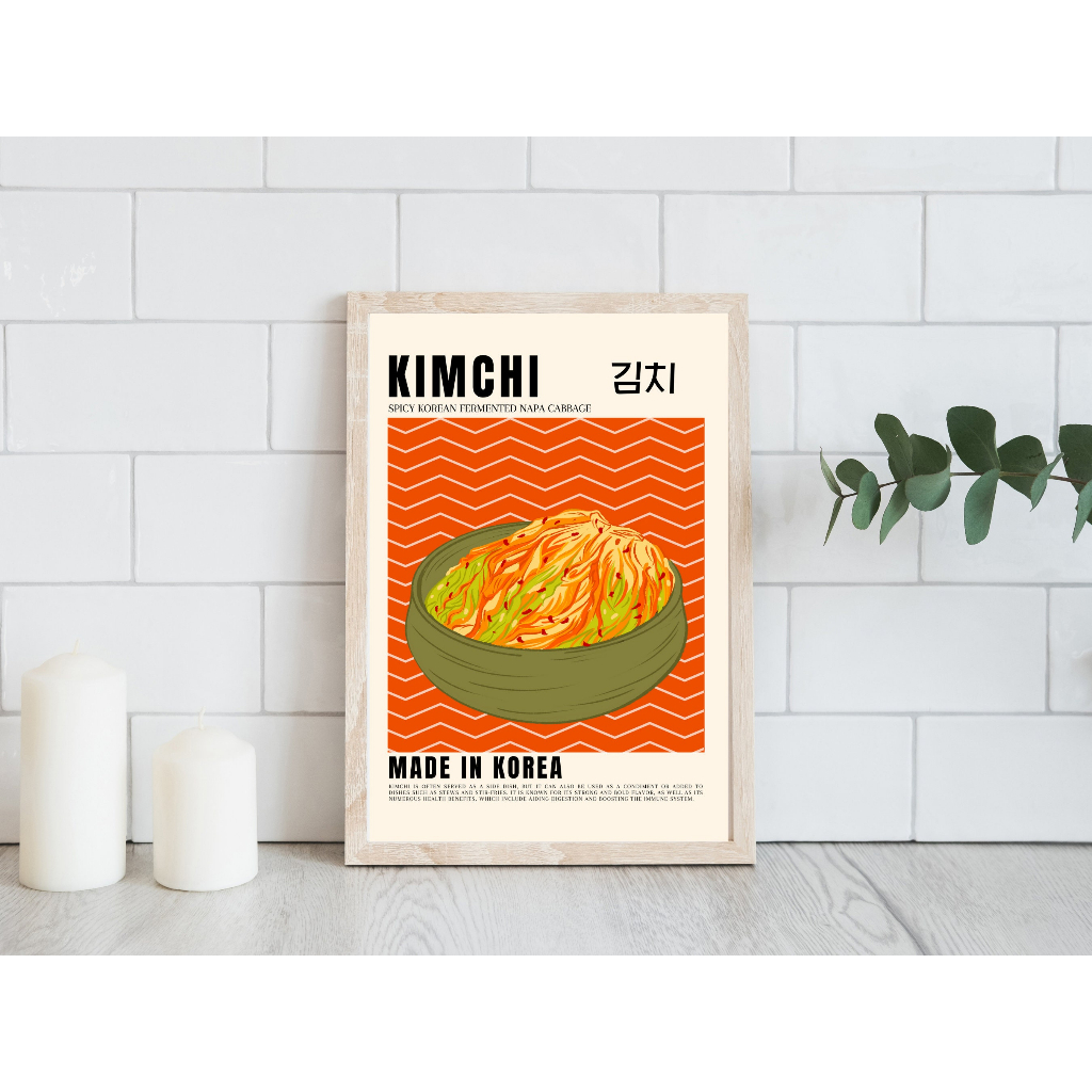 Kimchi Korean Foods Posters Kitchen Decor Print Pictures Canvas ...