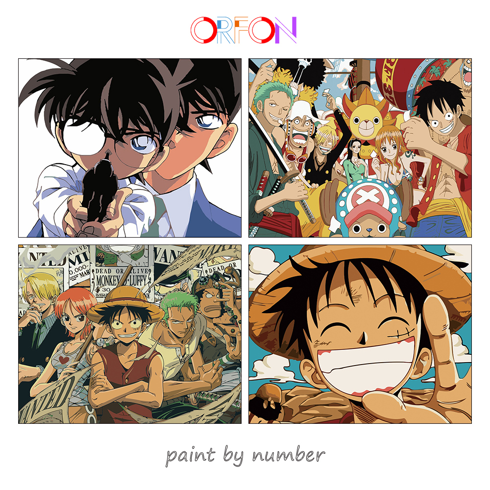 【ORFON】Paint By Number 30*40/40*50cm ready frame·Detective Conan/One ...