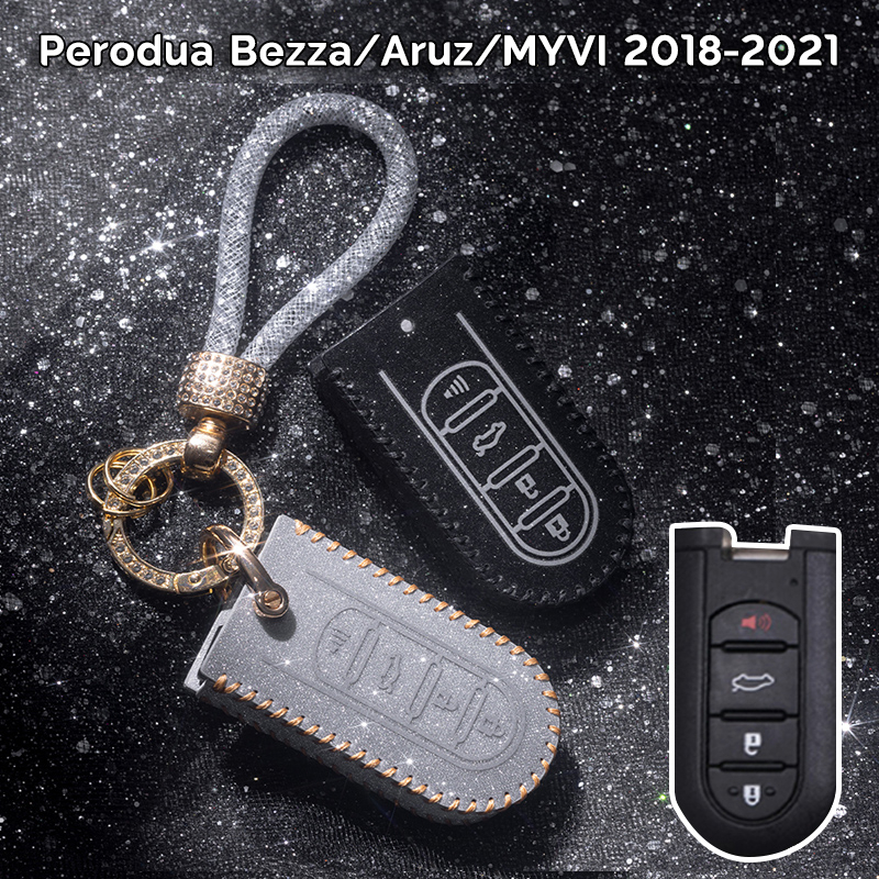 Perodua Bezza / Aruz / MYVI 2018 - 2021 Remote Key Leather Case Cover ...