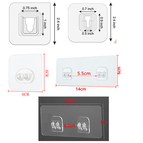 FEELING🔥Multi-purpose Adhesive Wall Hooks,Punch-Free Seemless Hook for ...