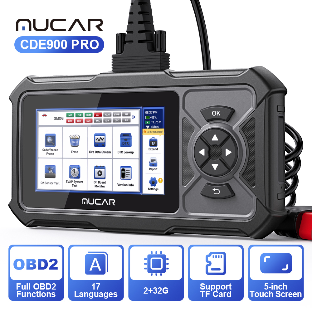 MUCAR CDE900 PRO OBD2 Scanner Diagnostic Scan Tool All System OBDII Car ...