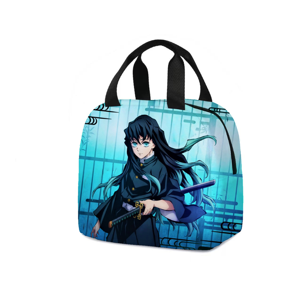 Demon slayer nezuko shinobu lunch bags for kids tanjiro pupils' lunch ...