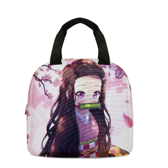 Demon slayer nezuko shinobu lunch bags for kids tanjiro pupils' lunch ...