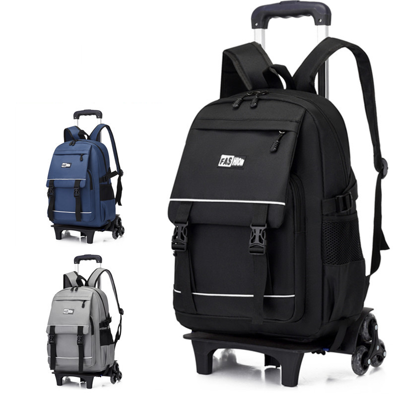 Trolley School Bag 2 or 6 Wheels Staircase Primary Secondary School ...