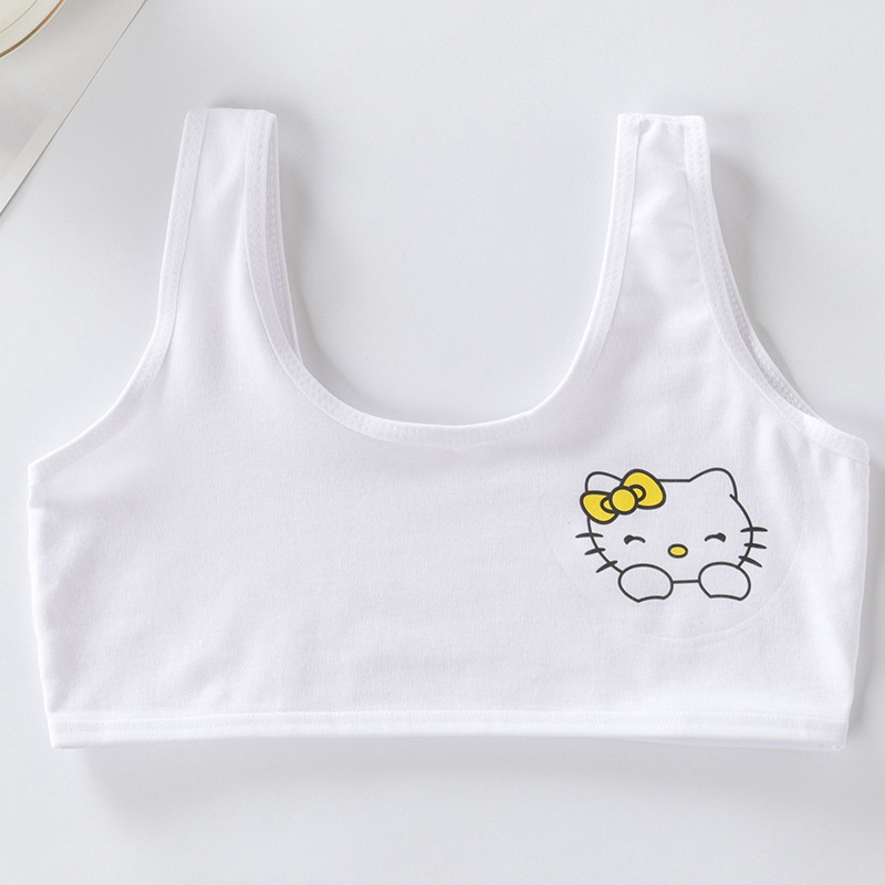 9-18 Y Kids training bra Cotton Developing Girls Bra Breathable Student ...