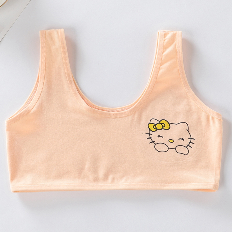 9-18 Y Kids training bra Cotton Developing Girls Bra Breathable Student ...
