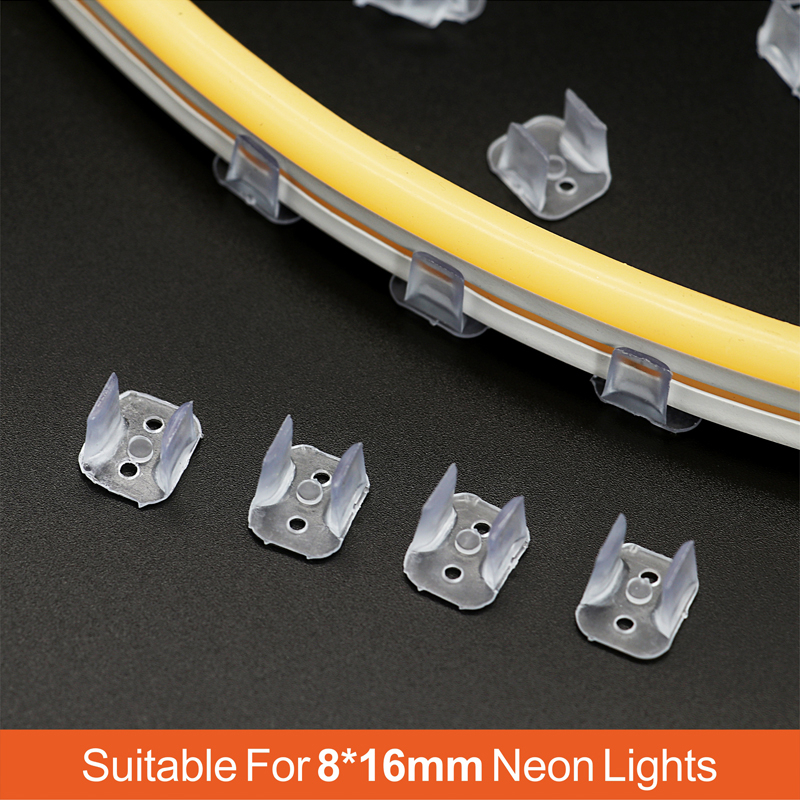 100pcs LED Neon Light Strip Fixing Clip for 6mm 8mm12V 24V Waterproof ...