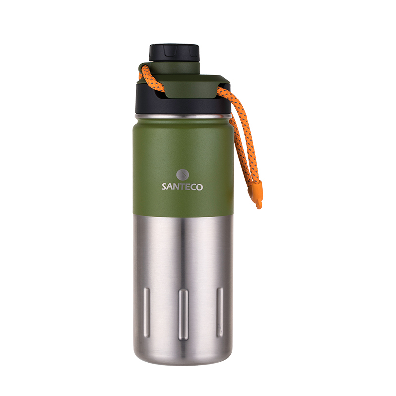 Santeco Flask 24oz(710ml) Tumbler Water Bottle Vacuum Insulated Stainless Steel Drinking Water ...