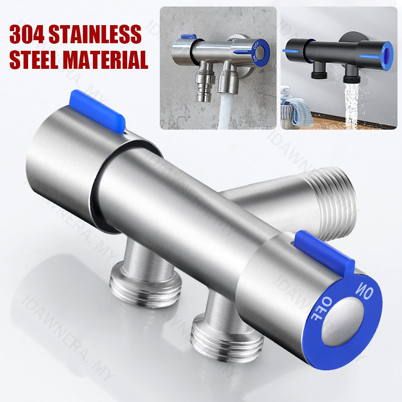 SUS 304 Stainless Steel Kitchen & Bathroom toilet Two Way Stop Angle ...
