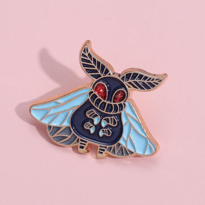 Cartoon Mothman Enamel Pin Moth Insect Badge Brooch DIY Backpack Collar ...