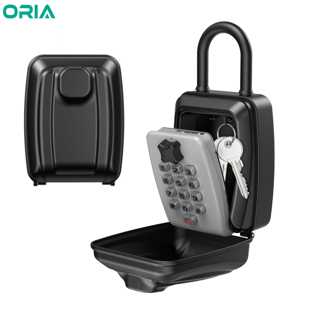 ORIA 9-Digit Keyboard Resettable Code Large Capacity Key Storage Box ...