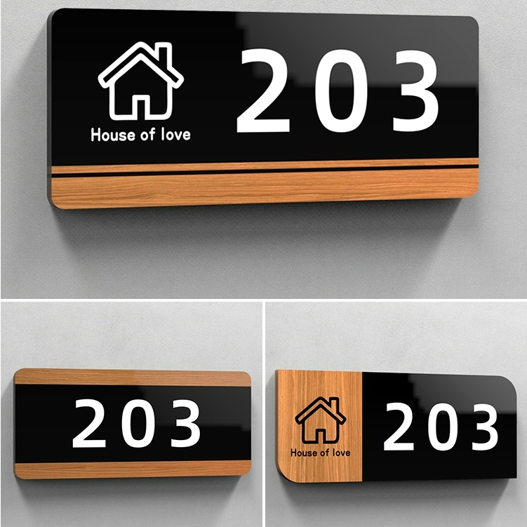 House Number Sign Acrylic Household Customization Three-Dimensional ...