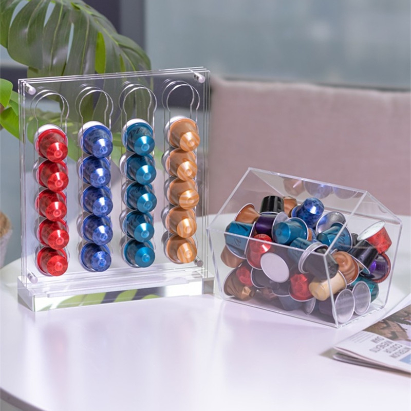 48 PCS Acrylic Nespresso Coffee Capsule Holder Stand Coffee Sets Pod ...