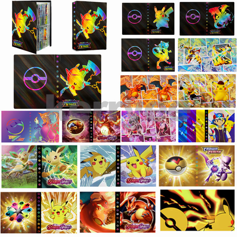 3D Laser Design POKEMON Album Book 240pcs Card Holder Binder Trading ...