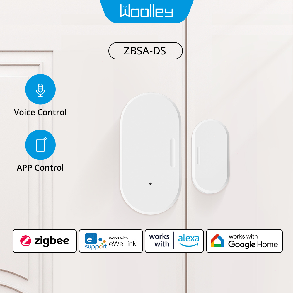 Woolley ZBSA-DS Zigbee Door Window Sensor Open Closed Detectors Wireless Mini Sensor Home Alarm ...