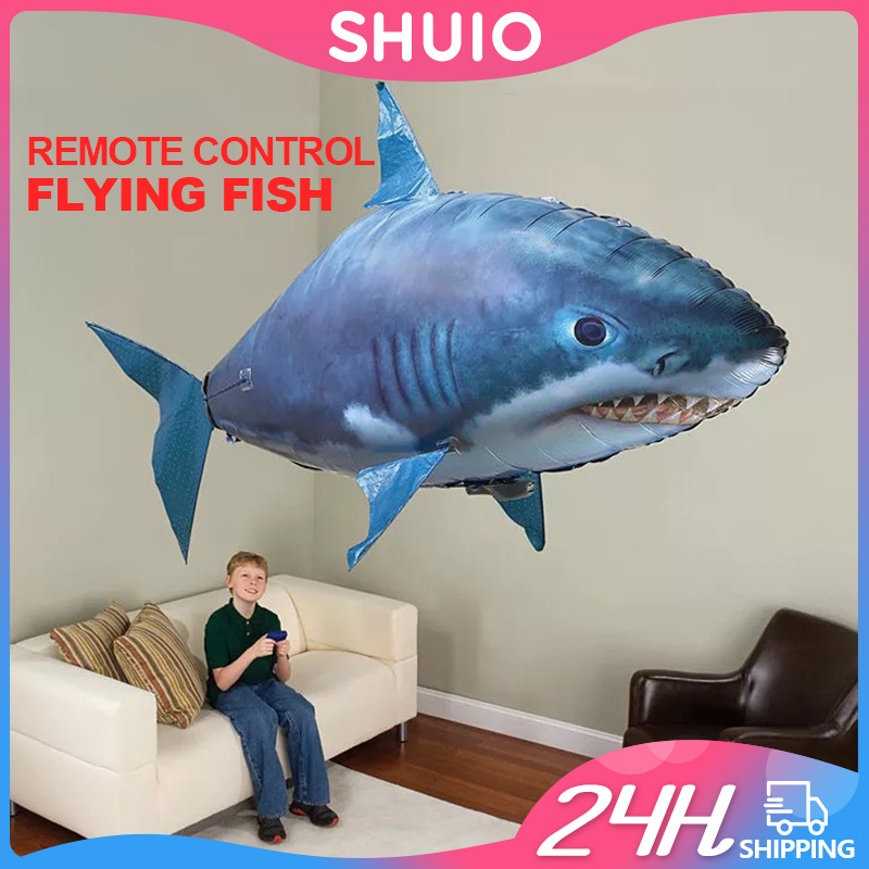 SHUIO Remote Controlled Flying Fish Inflatable Shark Clown Fish Wedding ...