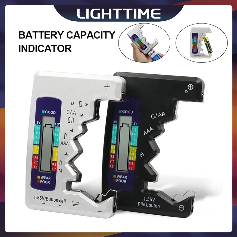 Universal Digital Battery Tester LCD AA/AAA/9V/1.5V Button Cell Battery ...