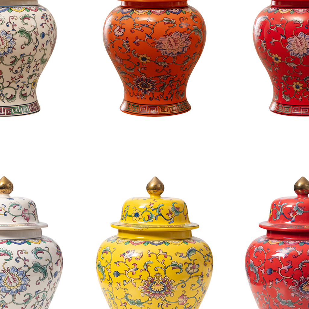 Ginger Jar Vase Porcelain Ginger Jar Decorative Jar Home Decor Airtight ...