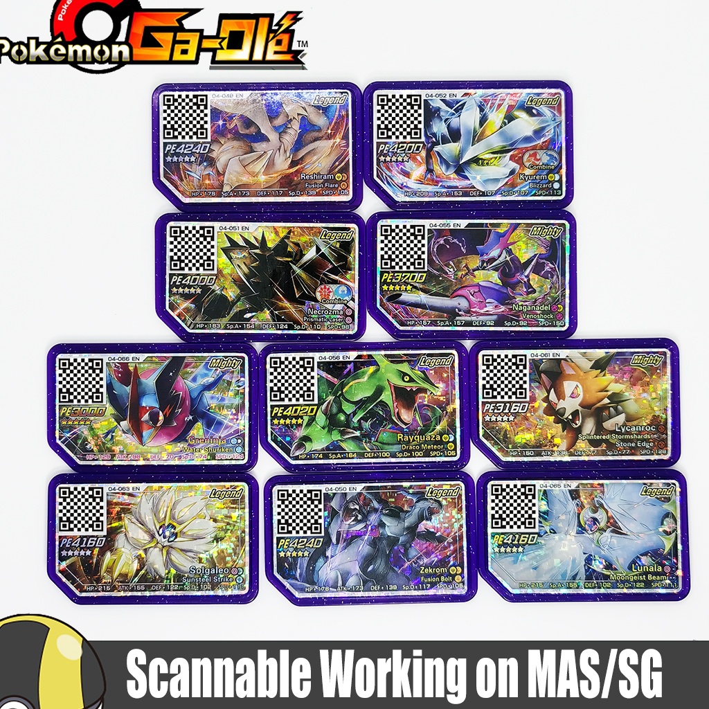 Malaysia Version Pokemon Ga Ole Ga-ole Disks Gen.v Arcade Game Qr Card ...