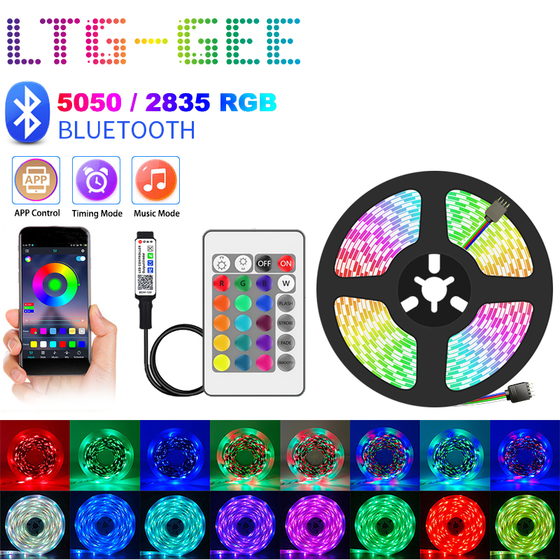 LTG-GEE Led Strip Lights 5050 2835 RGB 5M Led Lights Flexible Led Lamp ...