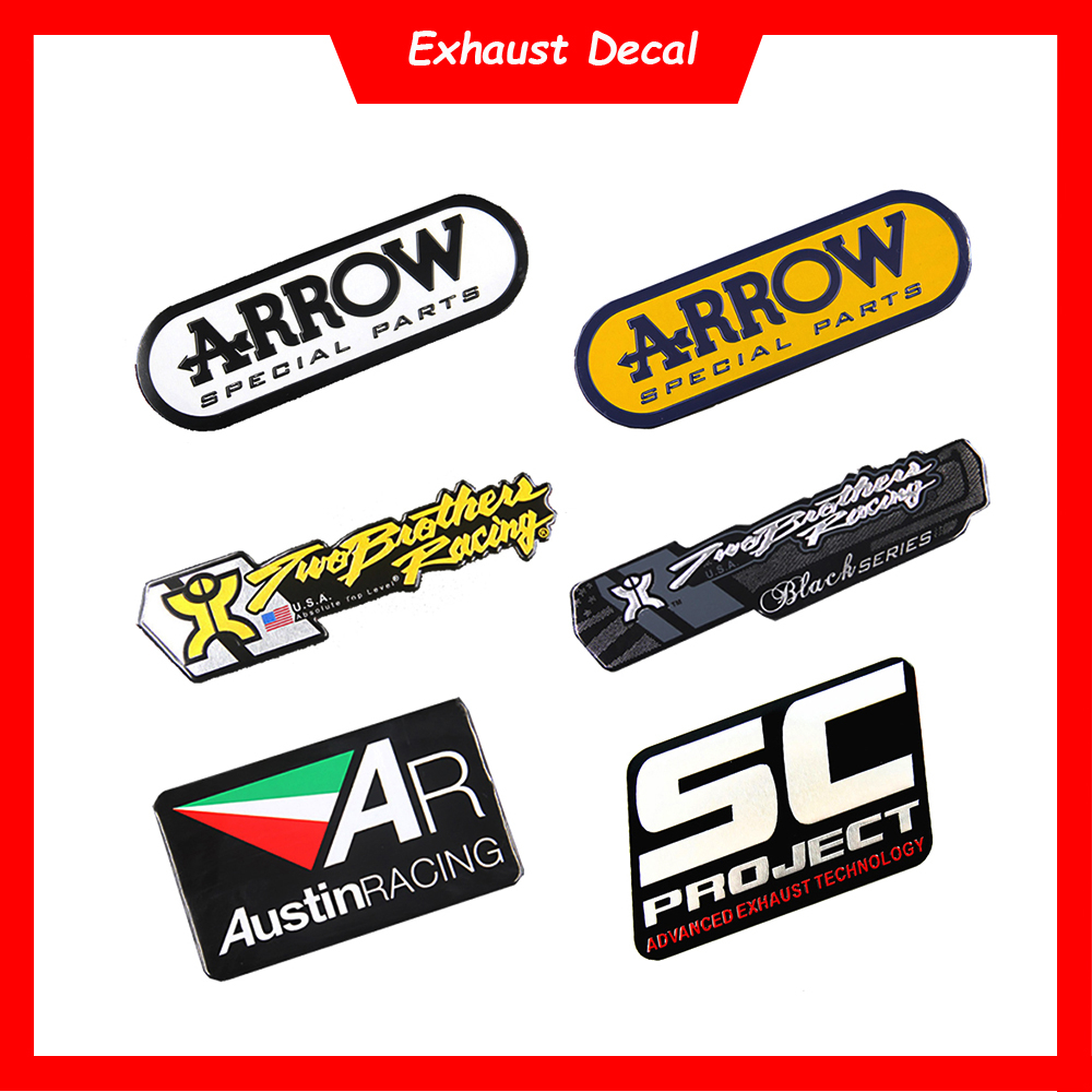 Motorcycle Exhaust Pipes Decal Aluminium Heat-resistant Exhaust Sticker ...