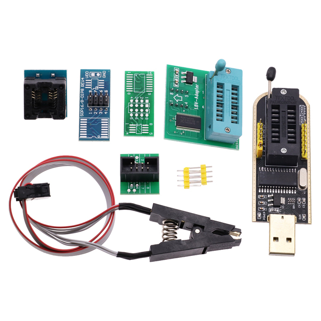 CH341A 24 25 Series EEPROM Flash BIOS USB Programmer Module + SOIC8 ...