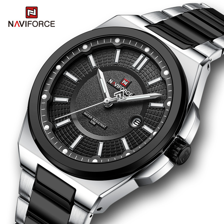 NAVIFORCE 9212 Watch Fashion Business Black Casual Watch For Men ...