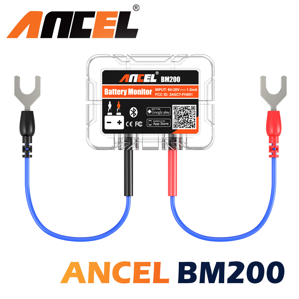 ANCEL BM200 Wireless Bluetooth 12V Battery Monitor Car Battery Health ...