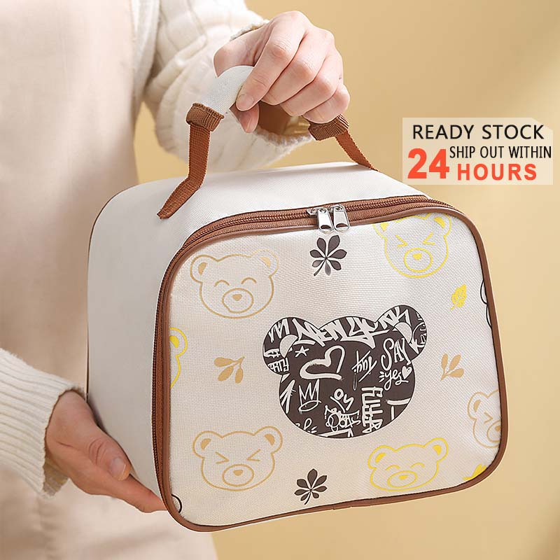 Bear Bag Thickened Insulation Bag Of Lunch Box Portable Handbag ...