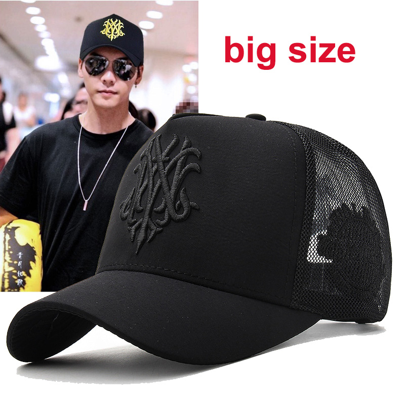 Large Size Mesh Baseball cap Male Outdoors Big Head Man Plus Size Sport ...