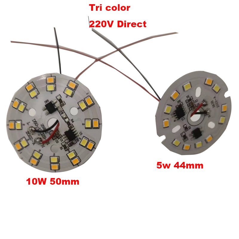 AC220V LED Module 3 Colors SMD2835 Smart IC Driver PCB 5W 10W Bulb Downlight DIY | Shopee Malaysia
