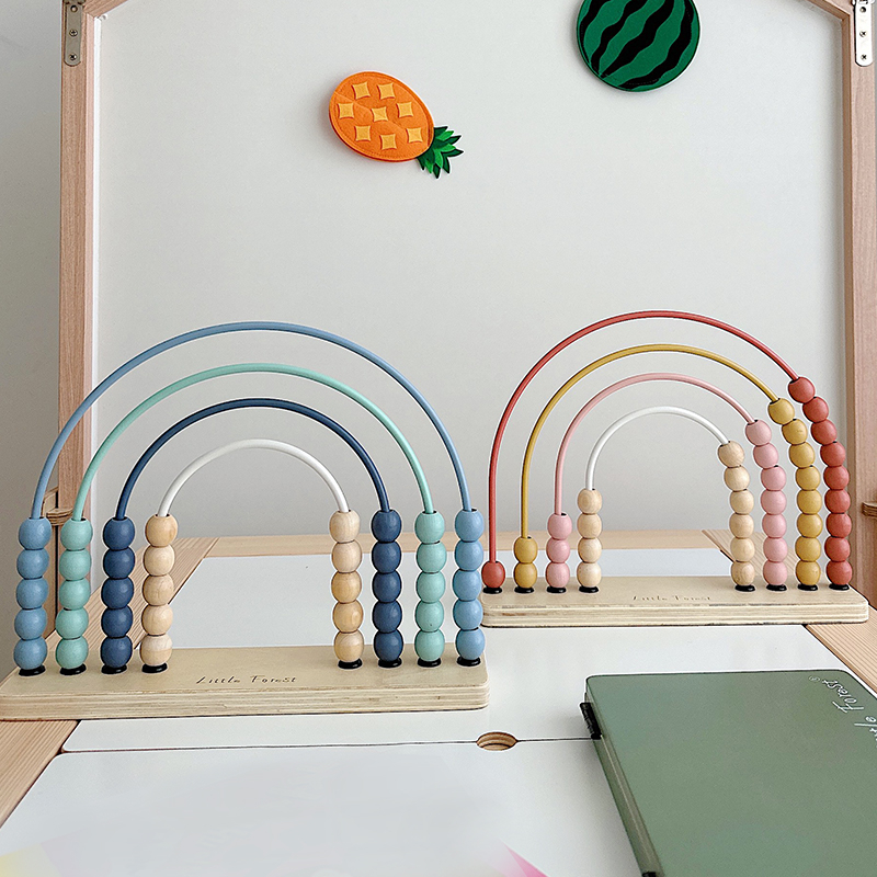 Montessori Wooden Macaron Account Counting Learning Toys For Children ...
